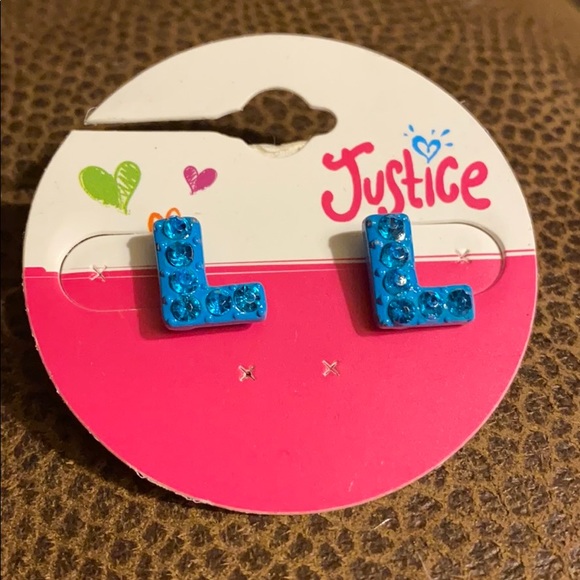 Justice | Accessories | Justice Blue With Rhinestone Bling Initial L ...